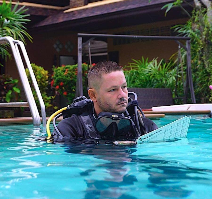 PADI Course Director Lucas Levy on Koh Tao, Thailand